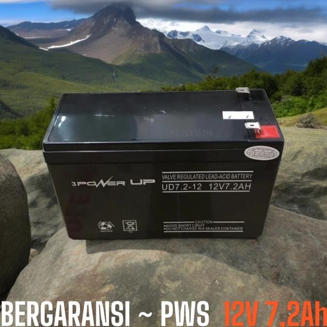 Jual Aki ups baterai Kering POWER UP 12V 7Ah 7.2Ah UPS 650Va 700Va 1200VA | Shopee Indonesia