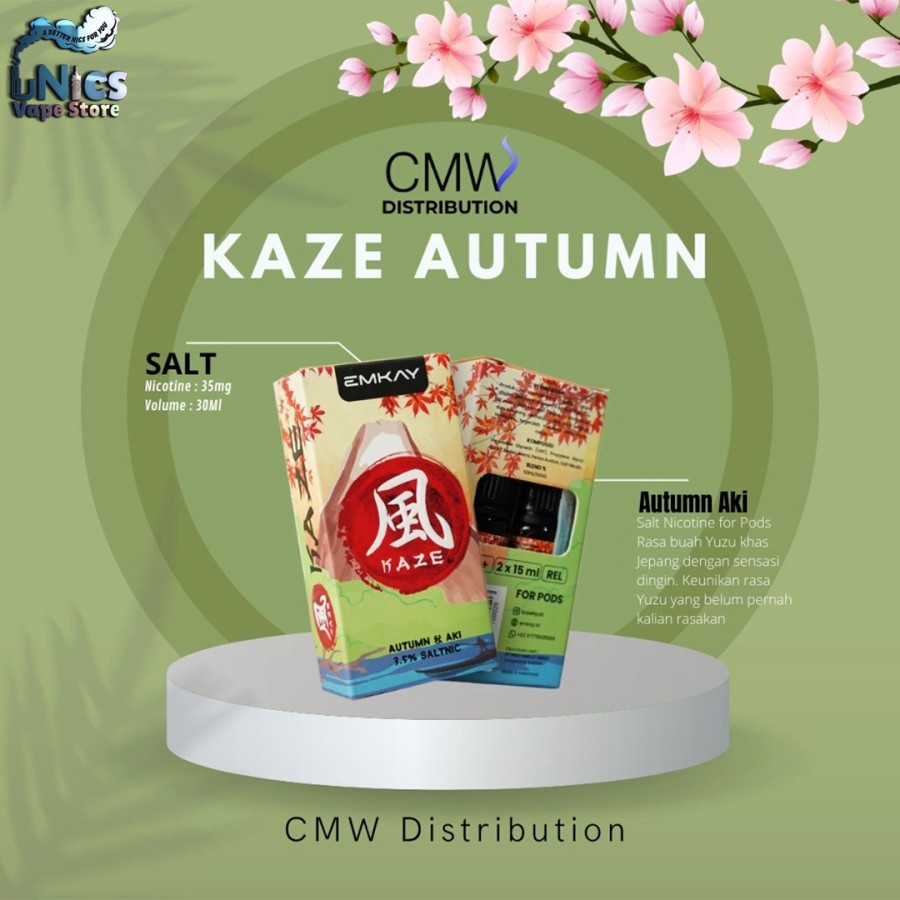 Jual KAZE AUTUMN AKI SALT NIC 35MG NEW PACKAGING SALTNIC BUNDLE 2 X ...