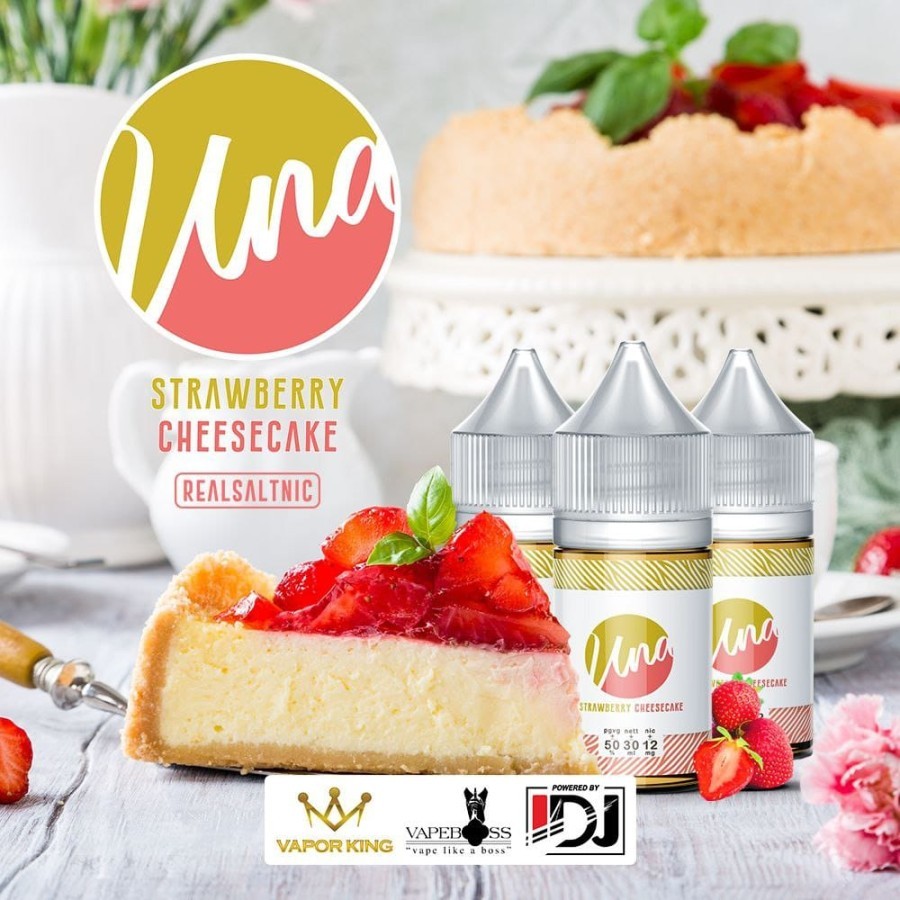 Jual UNA SALT STRAWBERRY Cheesecake V1 nicotine 12Mg or Nic 25Mg REAL ...