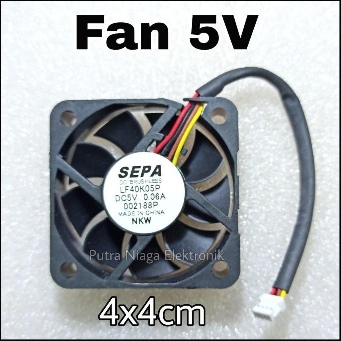 Jual Fan DC 5V 4cm / Kipas Pendingin 5 Volt DC 5VDC dimensi 40x40x10mm ...