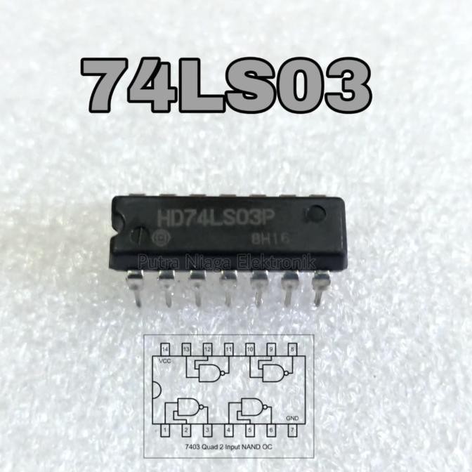 Jual ic TTL 7403 74LS03 Quad NAND Gate Logic High Quality putr4n Ayo Order | Shopee Indonesia