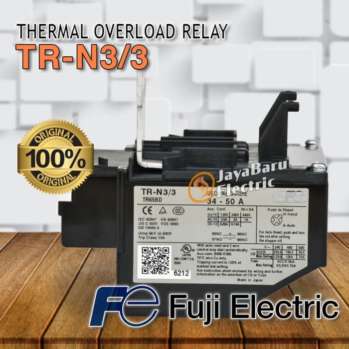 Jual Thermal Overload Relay Fuji Tr-N3/3 Trn3 Tr-N3 Genuine | Shopee Indonesia