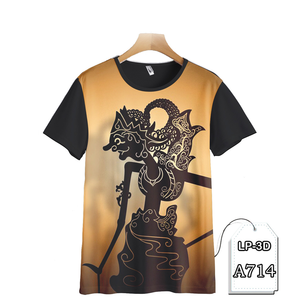 Jual Baju Wayang Kulit Kaos Anak dan Dewasa Printing 3D LP3D-A714 ...