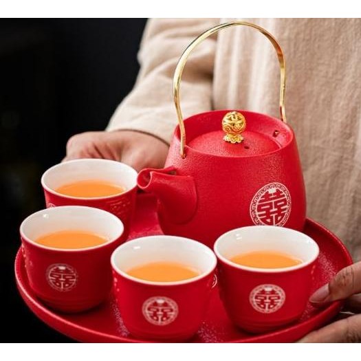 Jual Tea Set For Tea Pai / Wedding / Sangjit- Teko Dan Cangkir Tea Pai ...