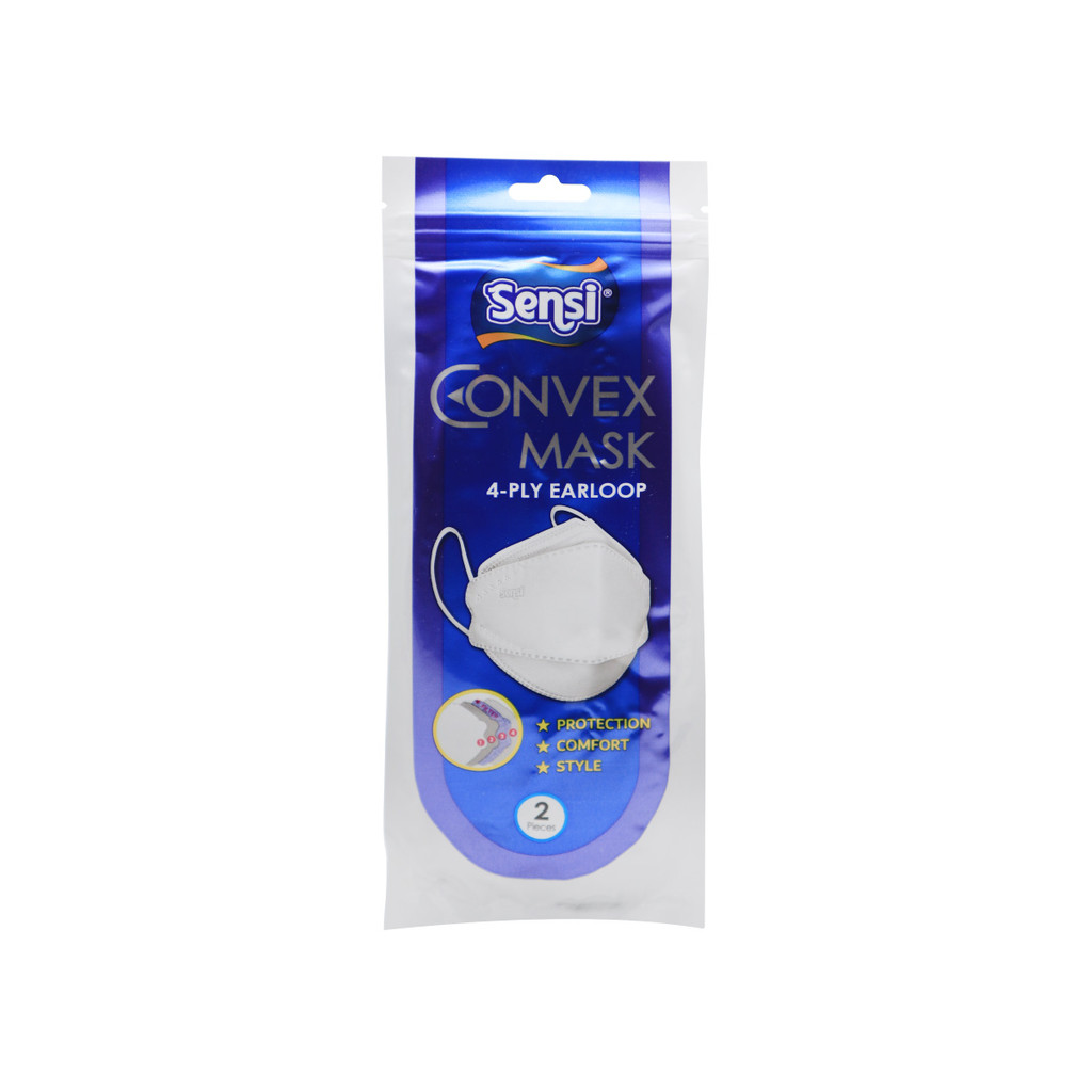 Jual Sensi Convex Mask 4 Ply Grey Sachet 2S | Shopee Indonesia