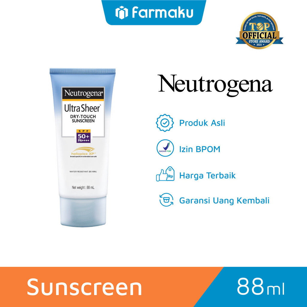 Jual Neutrogena Ultra Sheer Dry-Touch Sunscreen SPF 50+ 88ml Face ...