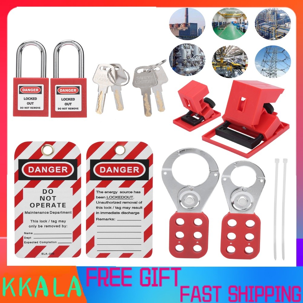 Jual 【Stok siap】 kkala lockout tagout kit kunci listrik portabel untuk ...