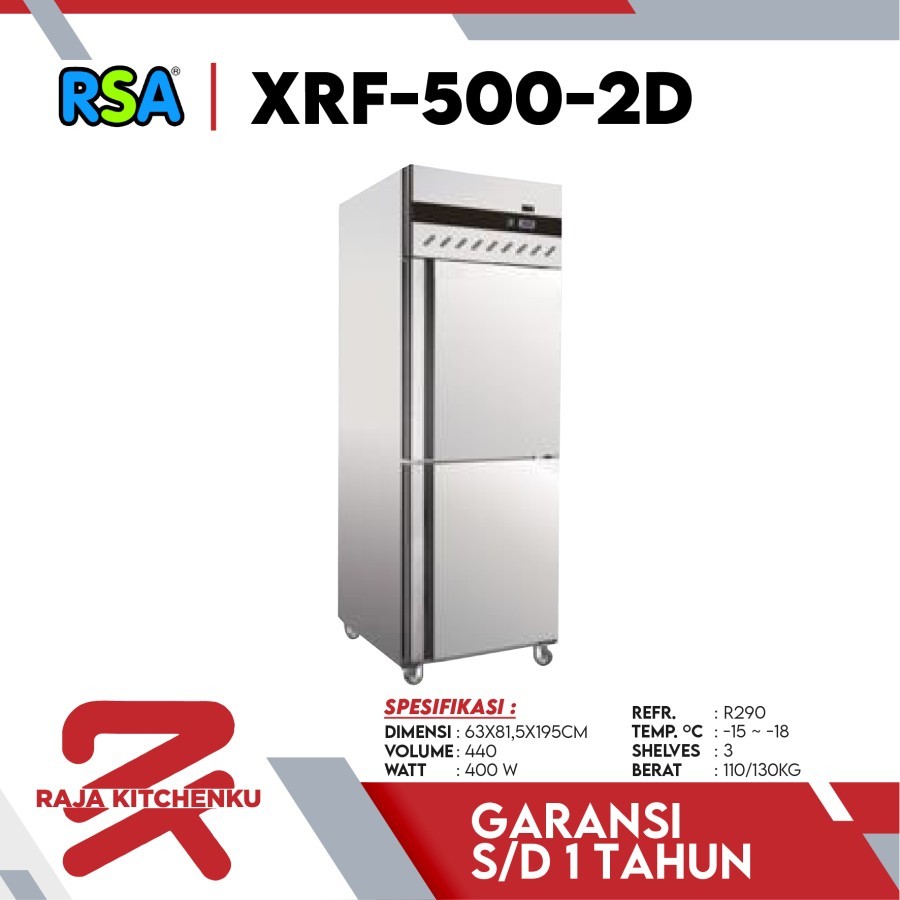 Jual RSA UPRIGHT FREEZER XRF-500-2D /XRF 500 2D /XRF5002D | Shopee ...