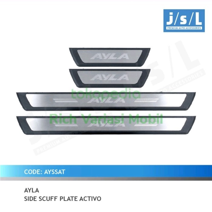 Jual Populer Side Scuff Plate Ayla Model Activo Sill Plate Samping Ayla ...