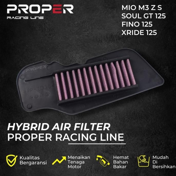 Jual Filter Udara Hybrid Proper Racing Yamaha Mio M3 Soul Gt 125 Fino ...