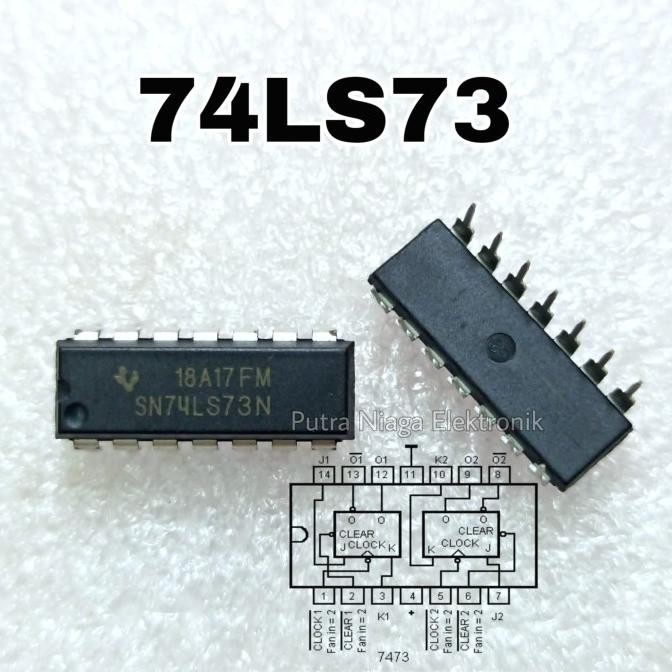 Jual Update ic TTL 7473 74LS73 Flop JK HD74LS73AP SN74LS73N Dip 14p putr4n Kualitas Baik ...