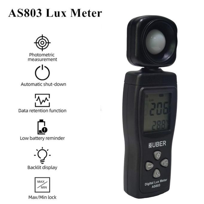 Jual Lux Meter AS803 Luxmeter Alat Ukur Intensitas Cahaya Light Meter ...