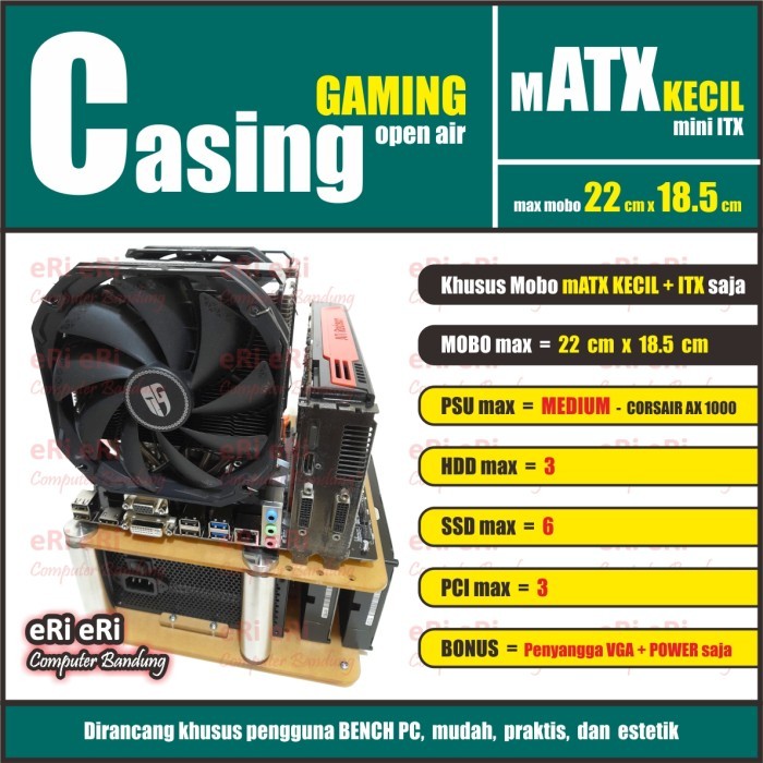 Jual Jual Casing Pc Komputer Gaming Akrilik Acrylic / Open Air / Matx ...