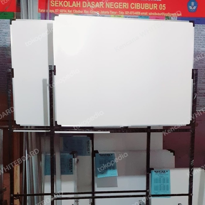 Jual PROMO! white board stand Double Face 90 120 Cm | Shopee Indonesia