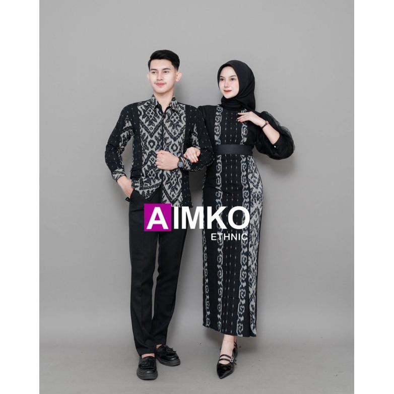 Jual Discount Baju Couple Tenun Padma Black - Baju Tenun Kondangan ...