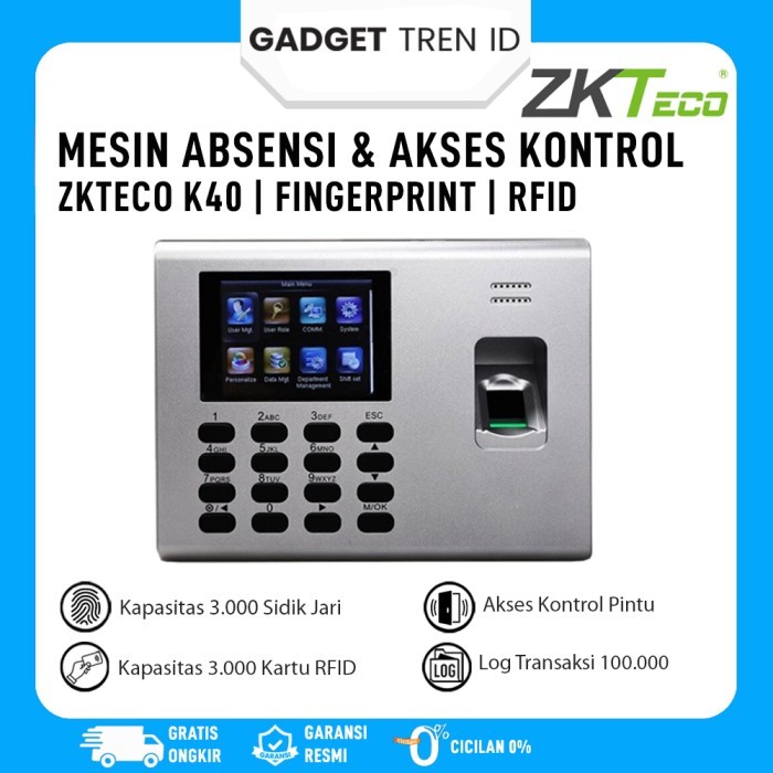 Jual Mesin Absensi dan Akses ZKTeco K40 Pro Magic MP340 Garansi 5 Tahun | Shopee Indonesia