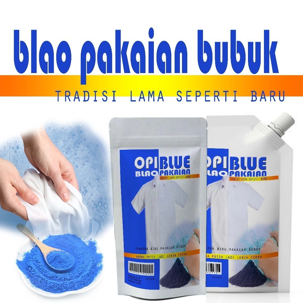 Jual Blue powder blau pakaian saat di rendam untuk mencerahkan 100g ...