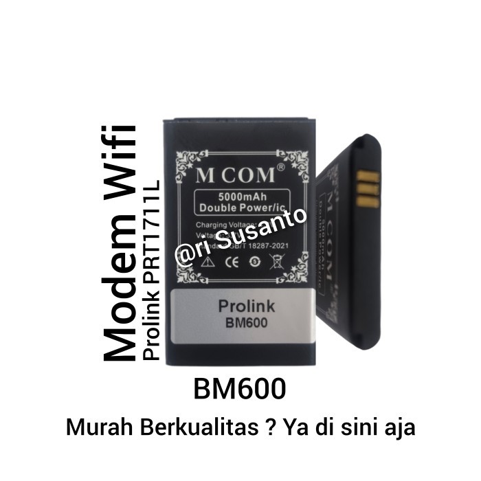 Jual Produk Ready Baterai MCOM for Modem Prolink PRT7011L BM600 BM-600 ...