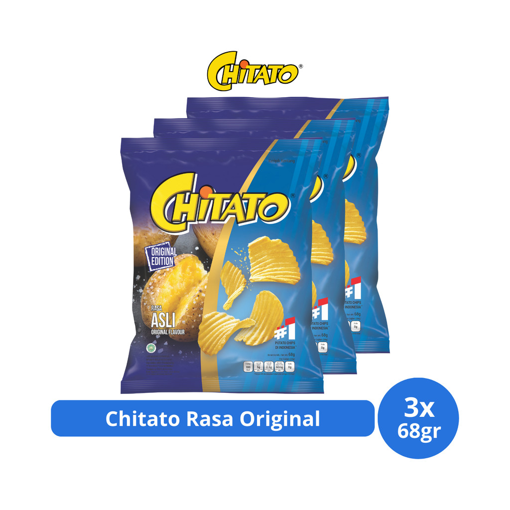 Jual Chitato Keripik Kentang Rasa Original 68gr x 3 pcs | Shopee Indonesia