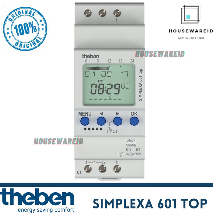 Jual Promo!! Timer Digital Automatic Switch Panel Theben Simplexa 601 Top Original | Shopee ...