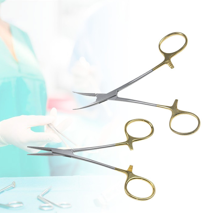 Jual Klem Arteri Clamp Mosquito Bengkok Gunting Hemostat Arteri Clamp ...