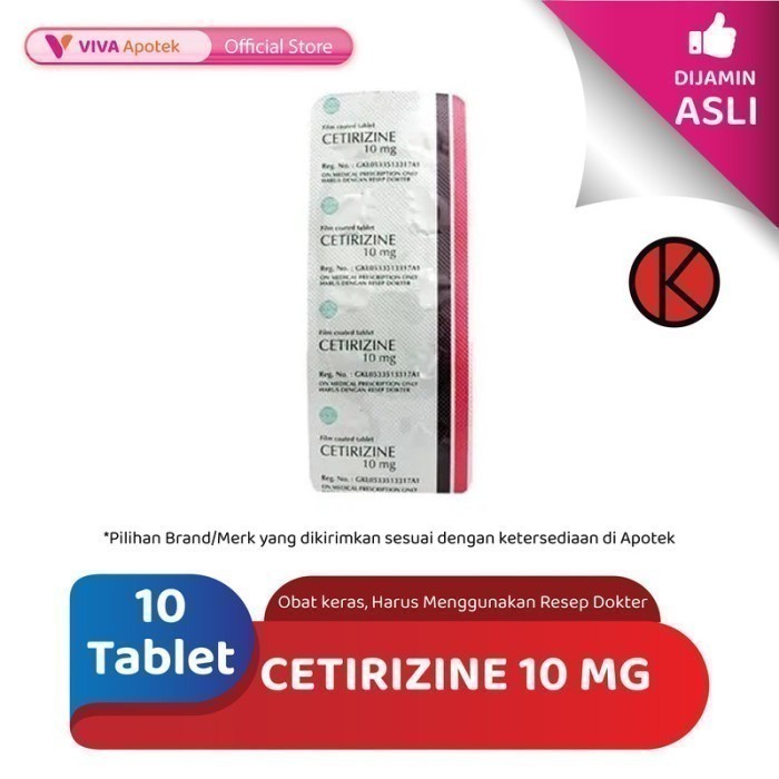 Jual Cetirizine 10 mg (10 Tablet) | Shopee Indonesia