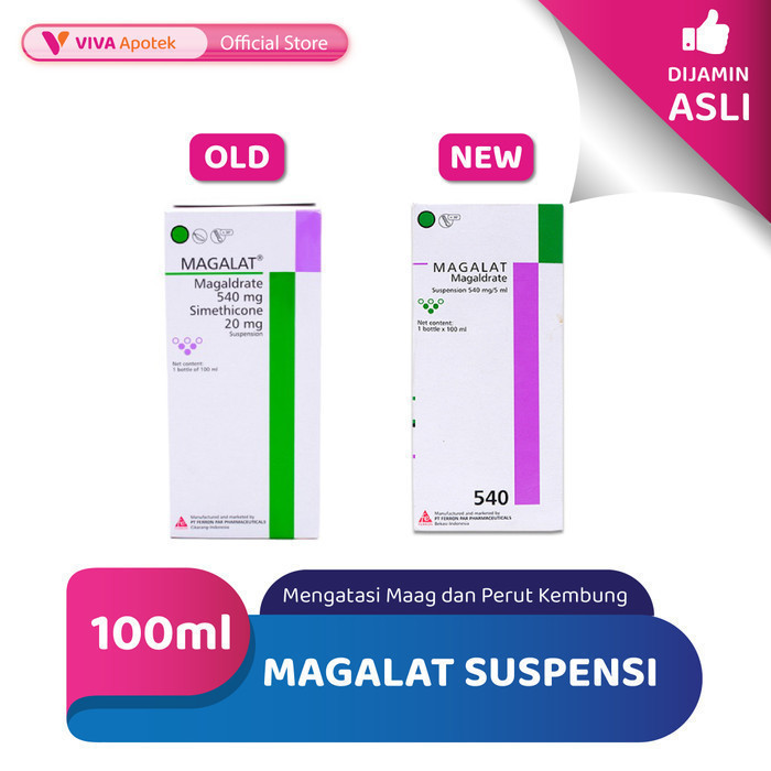 Jual Magalat Suspensi Mengatasi Maag dan Perut Kembung (100 ml ...