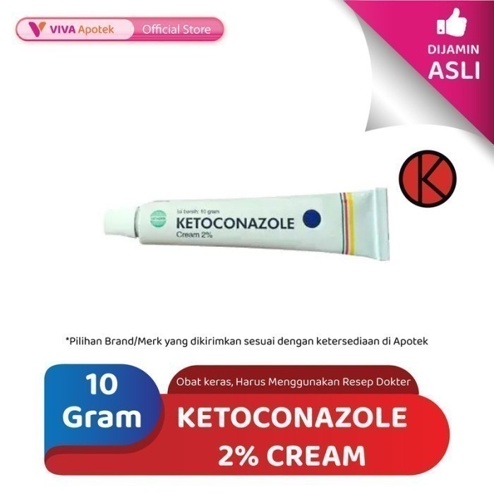 Jual Ketoconazole 2% Cream / Infeksi Jamur / Panu / Kutu Air (10 Gram ...