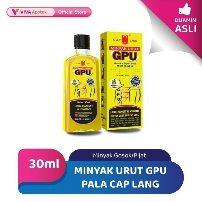 Jual Minyak urut GPU Pala Cap Lang untuk Meredakan Nyeri Otot (30 ml ...
