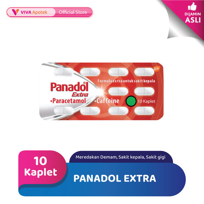 Jual Panadol Merah Extra untuk Meredakan Sakit Kepala (10 Tablet ...