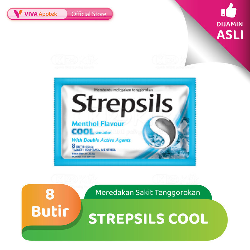 Jual Strepsils Cool untuk Meredakan Sakit Tenggorokan (Sachet 8 Butir ...