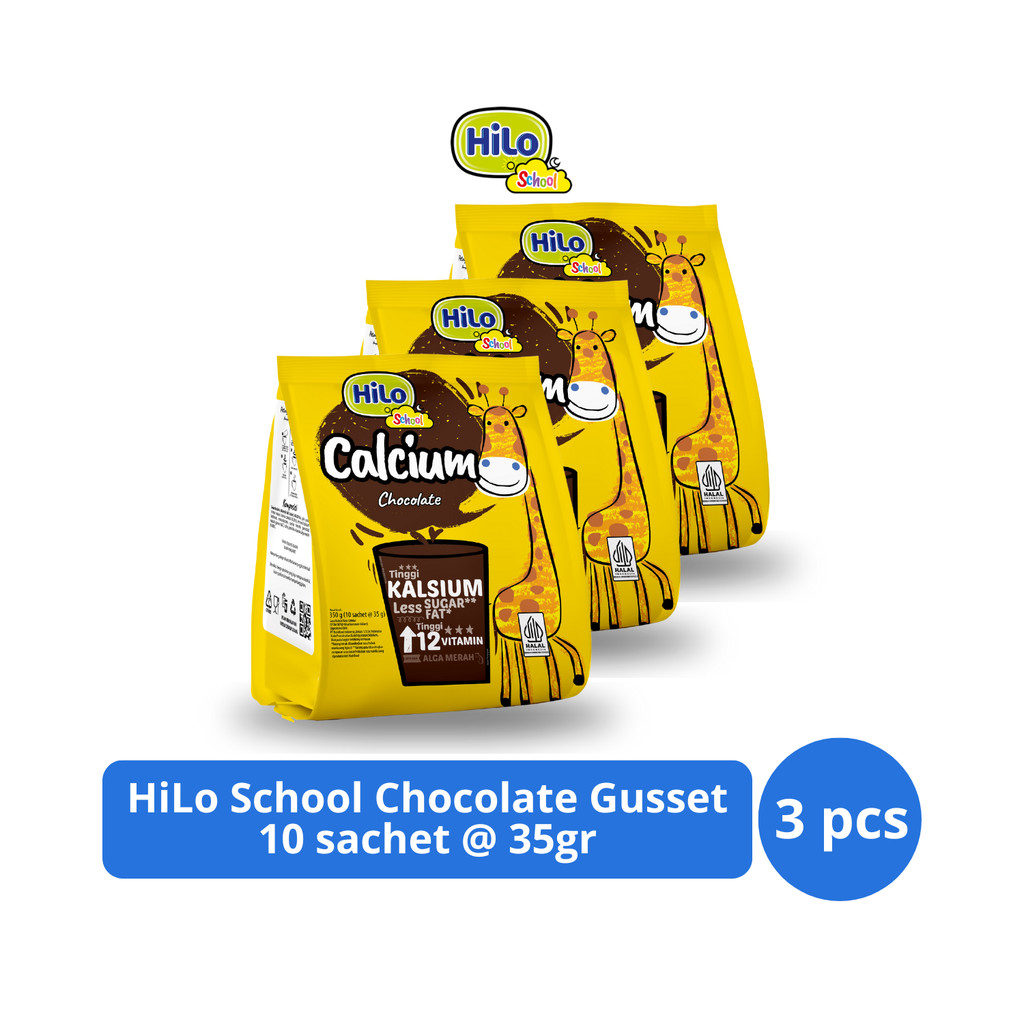 Jual HiLo School Calcium Chocolate Gusset 10s @ 35gr x 3 pcs | Shopee ...