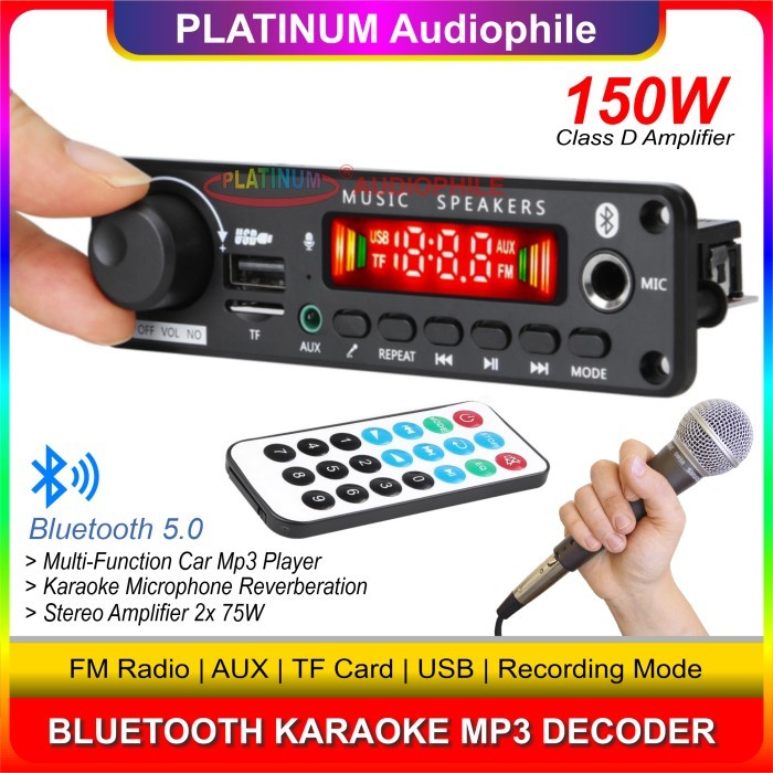 Jual Modul Mp3 Amplifier Bluetooth Karaoke Microphone Echo Diy Class D ...