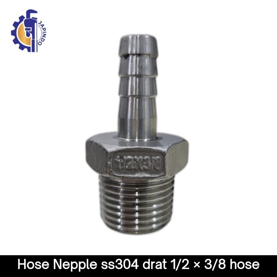 Jual Hose Neple / Nepel Selang SS304 1/2 x 3/8 Inchi | Shopee Indonesia