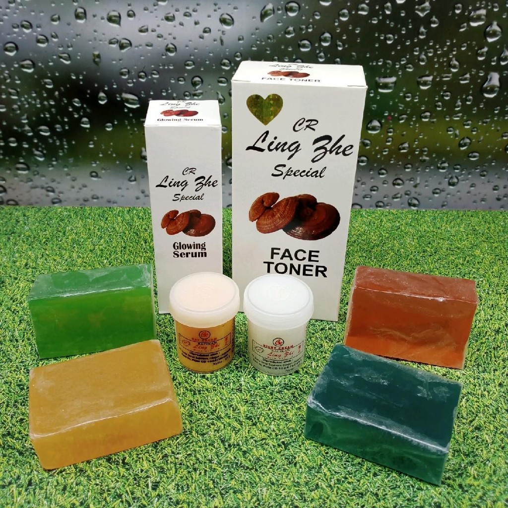 Jual Paket Ling Zhi 5in1 (Cream-Serum-Toner-Sabun) Facial Wajah Hitam ...