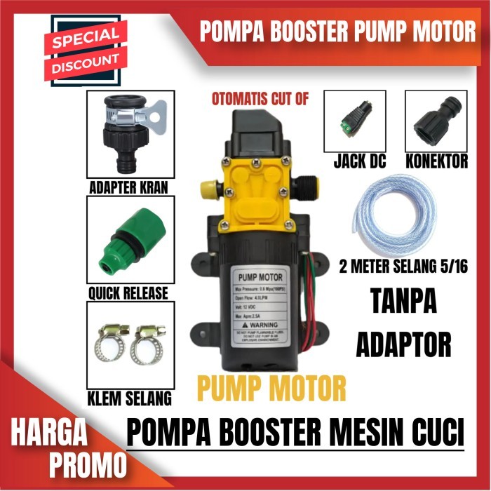 Jual Pompa Booster Pendorong Air Mesin Cuci Otomatis Pompa Dc 12V ...