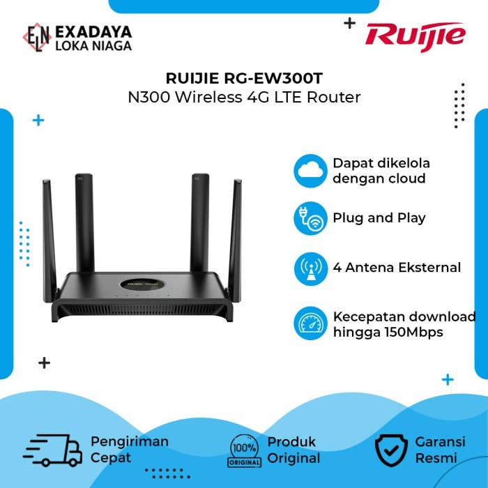 Jual Ruijie RG-EW300T , N300 Wireless 4G LTE Modem Router Reyee ...