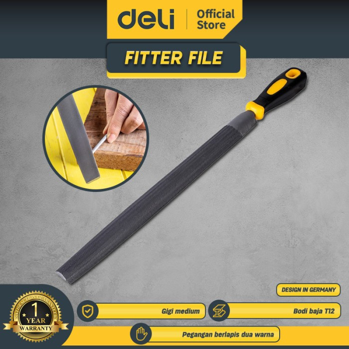 Jual Deli Fitter File / Alat Kikir Besi Setengah Bulat 6 Inch Alat ...