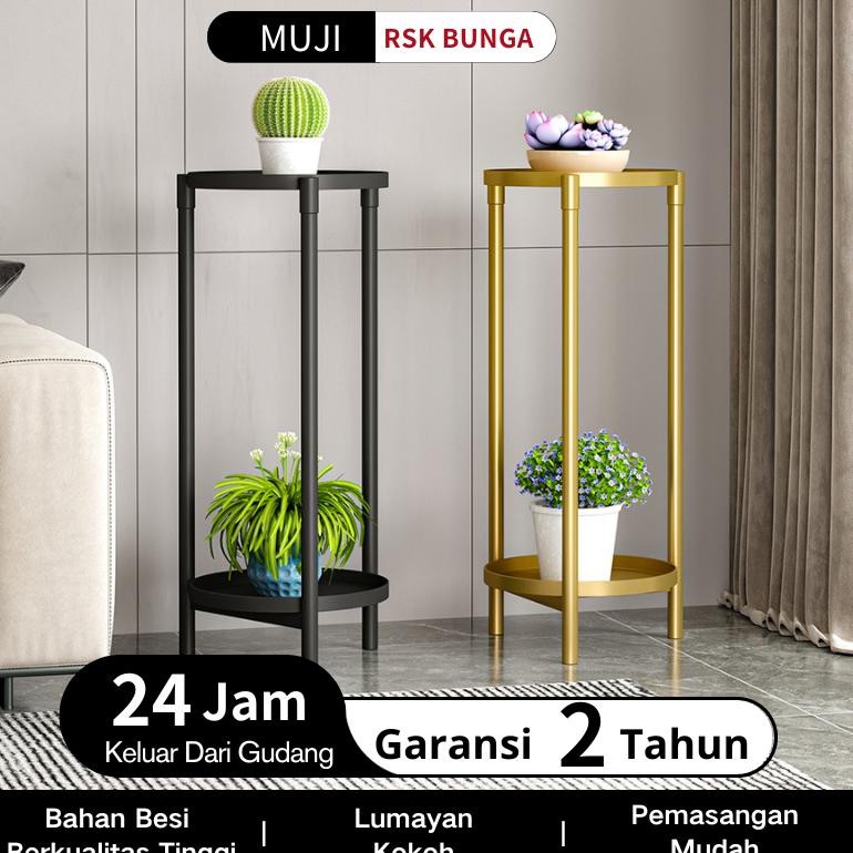 Jual Terlaris Muji Rak Bunga Besi Rak Stand Tempat Taruh Pot Bunga ...