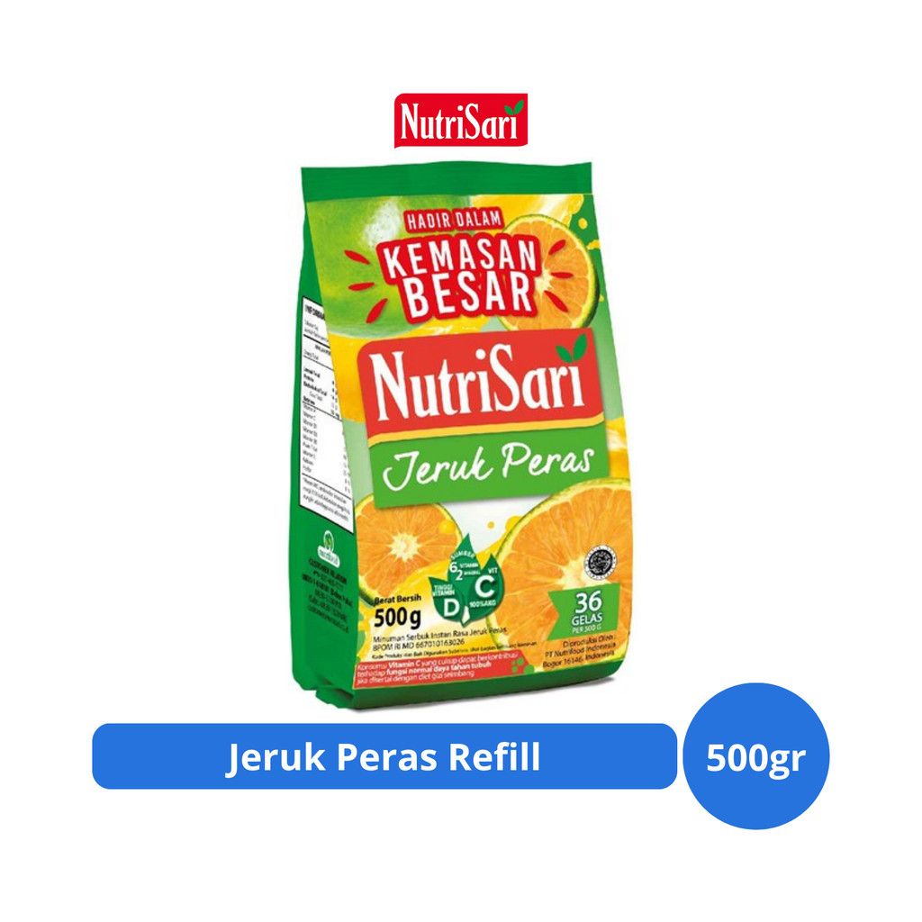 Jual NutriSari Jeruk Peras Refill 500gr | Shopee Indonesia