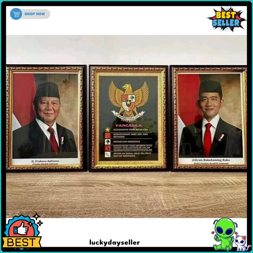Jual Figura + Foto Presiden & Wakil Presiden Prabowo Gibran Ukuran Besar 30X40 Cm (12R) (6.6 ...