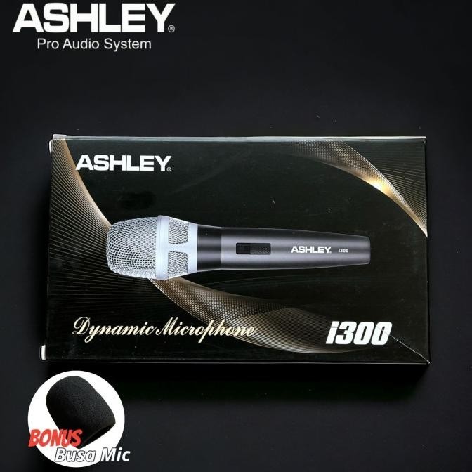 Jual Mic Microphone Dynamic ASHLEY i300 Resmi panjang kabel 5 meter ...