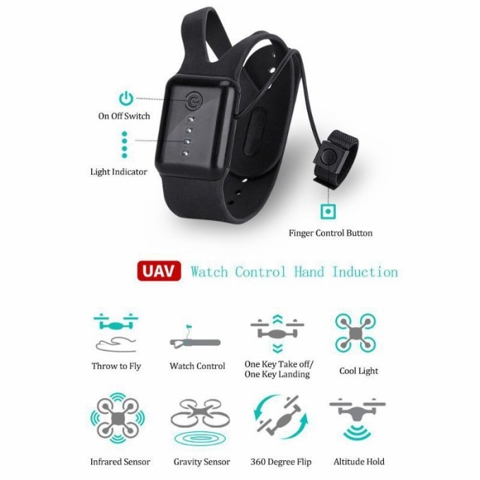 Jual uru RC Drone Remote Control Mini UAV Quadcopter Sensor Jari ...