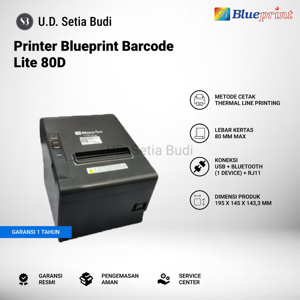 Jual Printer Thermal Blueprint BP-LITE 80D1 USB + Bluetooth + RJ11 | Shopee Indonesia