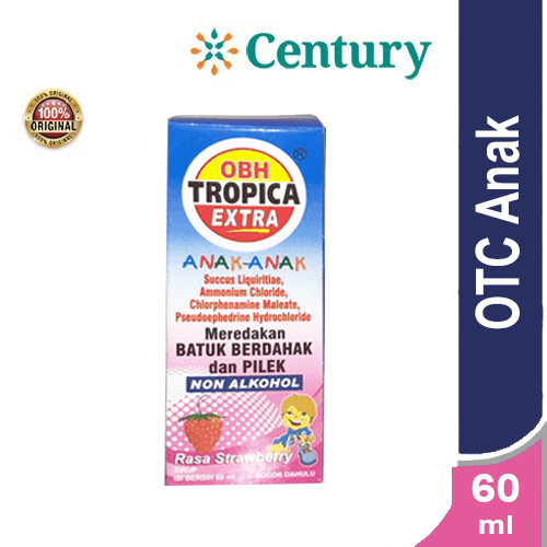 Jual OBH TROPICA EXTRA ANAK-ANAK RASA STRAWBERRY 60ML / OBAT BATUK ANAK ...