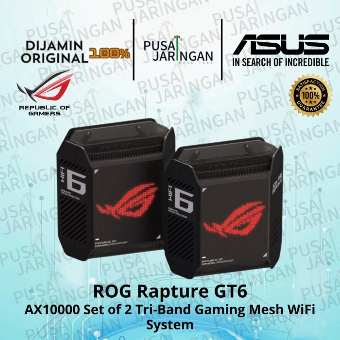 Jual ASUS ROG Rapture GT6 Gaming Network Router 2 Pack | Shopee Indonesia
