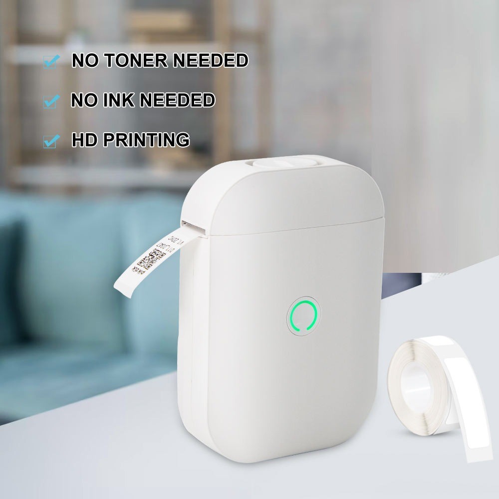 Jual Printer Thermal Mini Label Maker Sticker Bluetooth 203 DPI 15mm ...