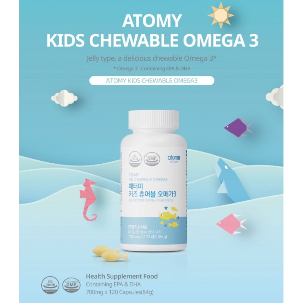 Jual Atomy Kids Chewable Omega 3 EPA & DHA (Kunyah) Fish Oil Anak ...
