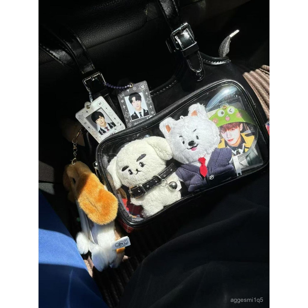 Jual Tas Kulit Lucu Pvc Transparan Kpop Gaya Model Wanita Korea Hitam/Daily Portable Shoulder ...