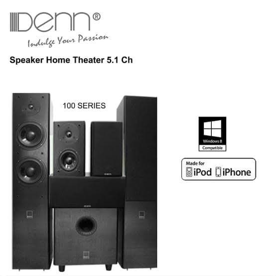 Jual speaker front floorstanding denn FS100 home theatre | Shopee Indonesia